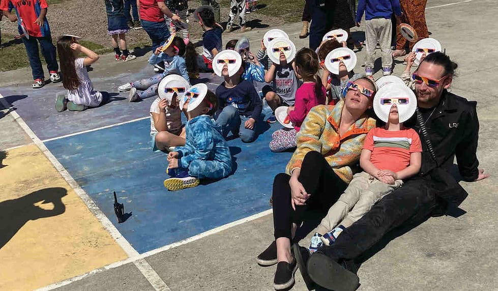 Checking out the Solar Eclipse at the Sandler Family Campus | Jewish News
